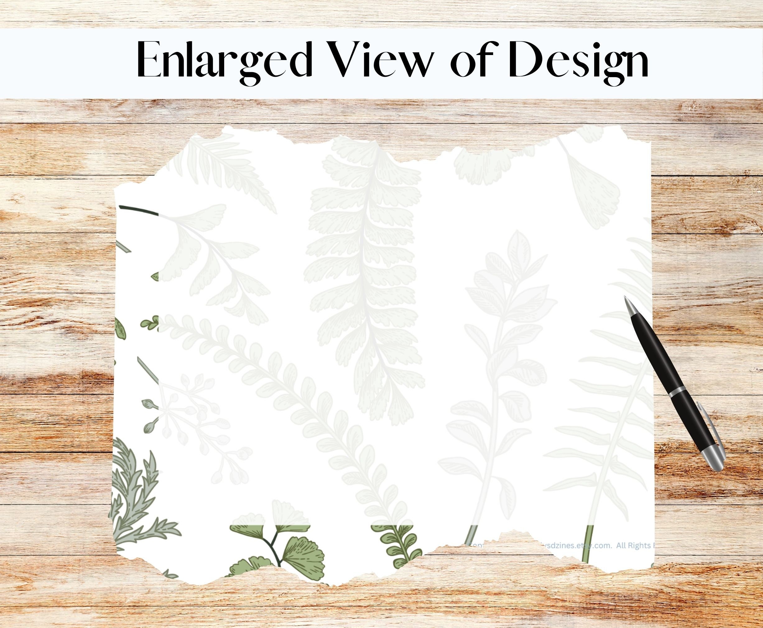 Botanical PRINTABLE Stationary Set With Envelope Printable Stationary ...