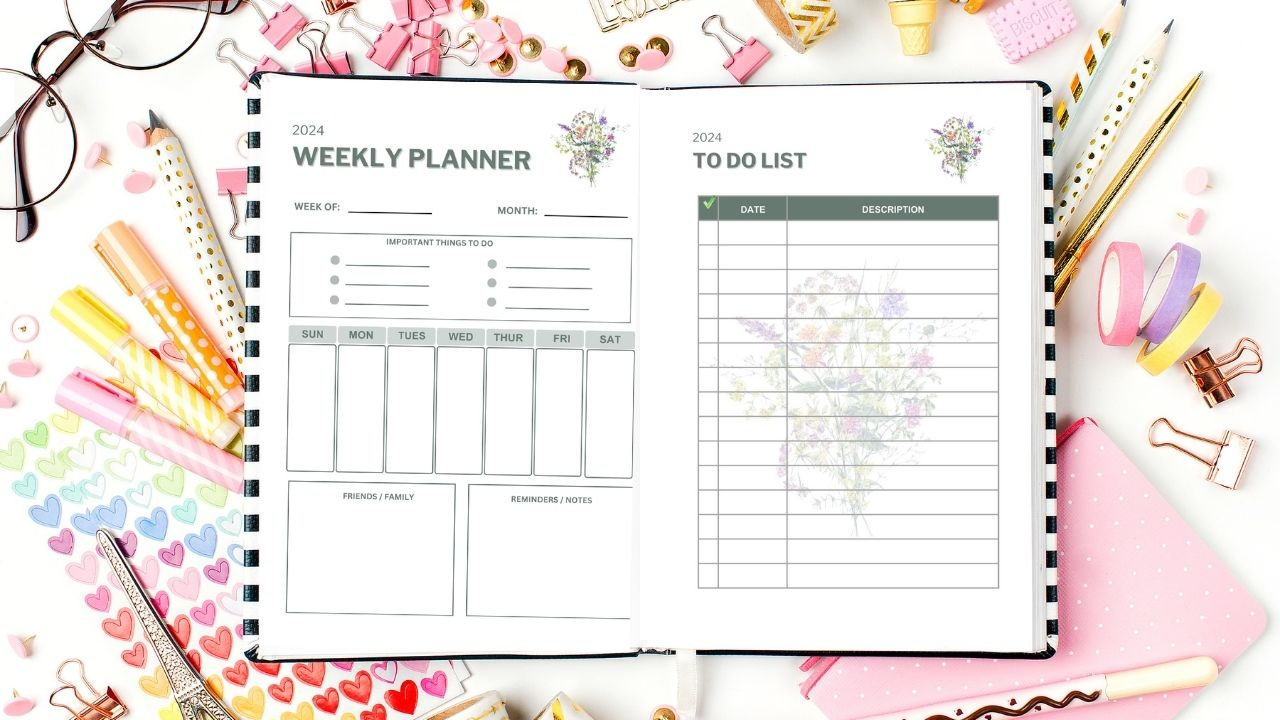 2024 Planner 2024 Calendar 2024 Botanical Planner Botanical Calendar ...