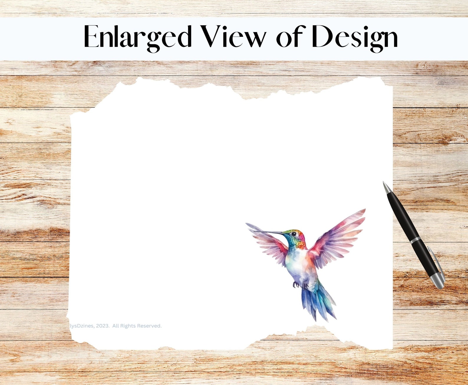 Hummingbird Personalized Printable Stationary W Envelope, Writing Paper ...