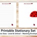 Seashell Printable Stationary Set With Envelope, Writing Paper, US ...