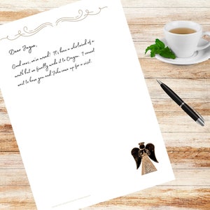 Angels PRINTABLE Stationery Writing Paper Stationary Letter Writing ...