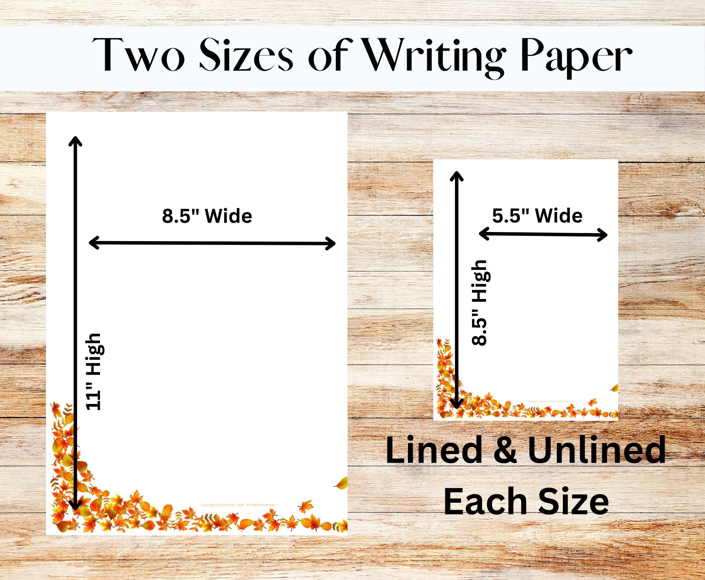 Fall Leaves PRINTABLE Stationery Writing Paper Stationary Letter Lined ...