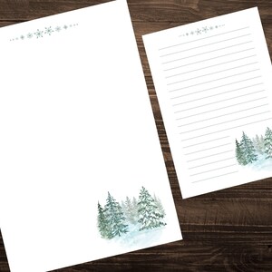 Pine Tree PRINTABLE Stationery Writing Paper Stationary Letter Lined ...