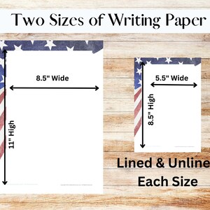 American Flag PRINTABLE Stationery Writing Paper Stationary Letter ...