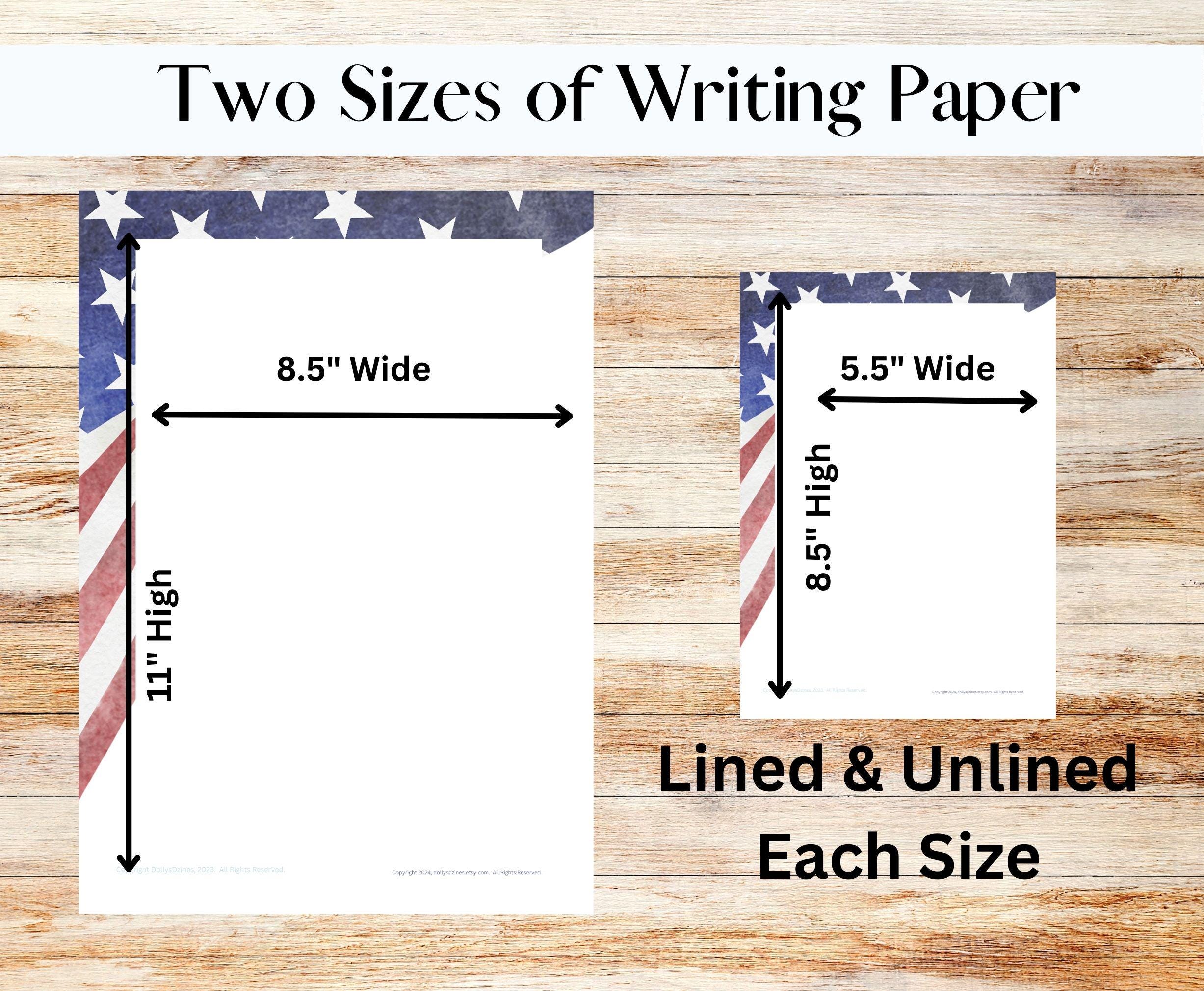 American Flag PRINTABLE Stationery Writing Paper Stationary Letter ...