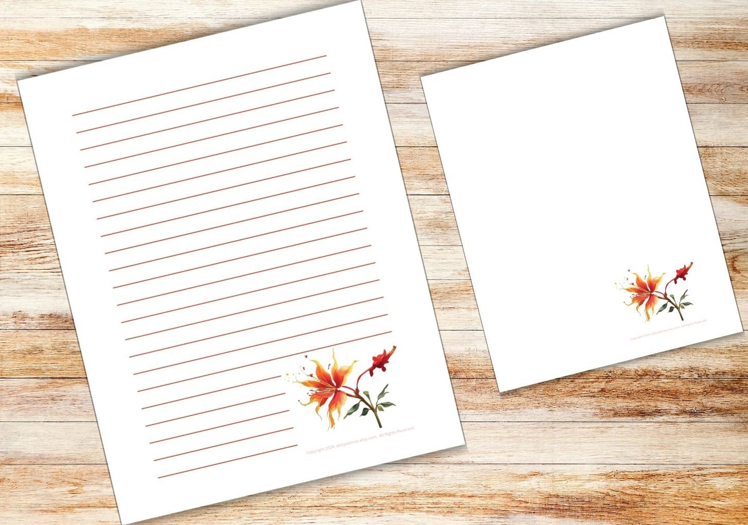 Columbine Printable Stationary Set Envelope Printable Stationary Paper ...