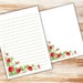 Strawberries Printable Stationary Set With Envelope, Writing Paper, US ...