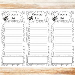 Halloween PRINTABLE Lists, Grocery List, Shopping, to Do, Honey Do List ...