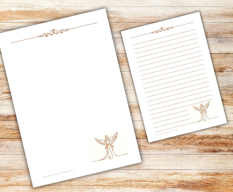 Angels PRINTABLE Stationery Writing Paper Stationary Letter Writing ...