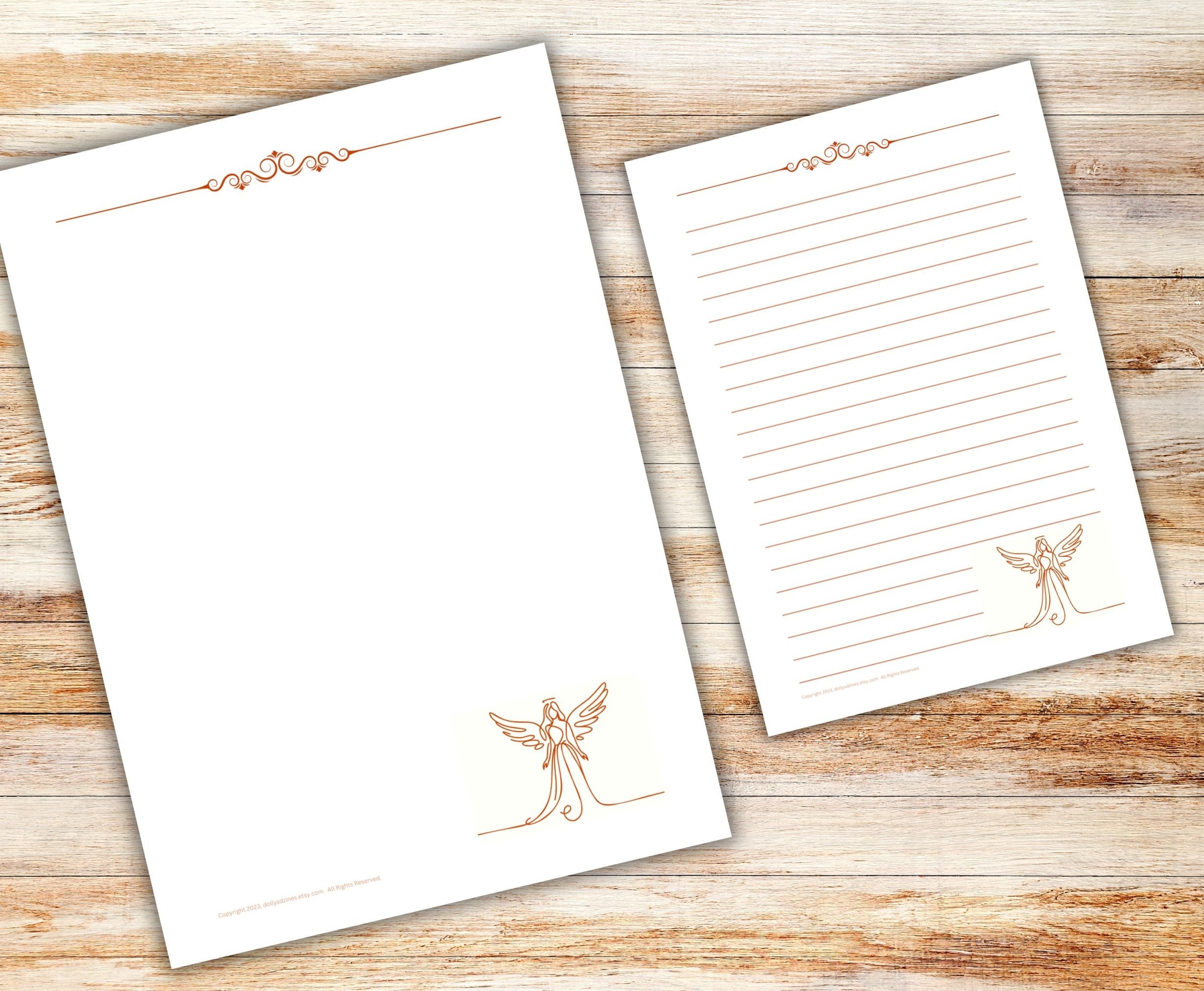 Angels PRINTABLE Stationery Writing Paper Stationary Letter Writing ...