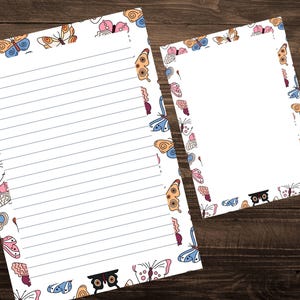 Butterflies PRINTABLE Stationery Writing Paper Stationary Letter Lined ...