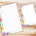 Spring Watercolor PRINTABLE Stationary Set With Envelope Printable ...