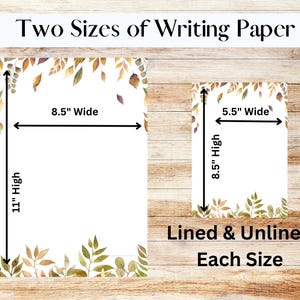 Autumn PRINTABLE Stationery Writing Paper Stationary Letter Lined ...