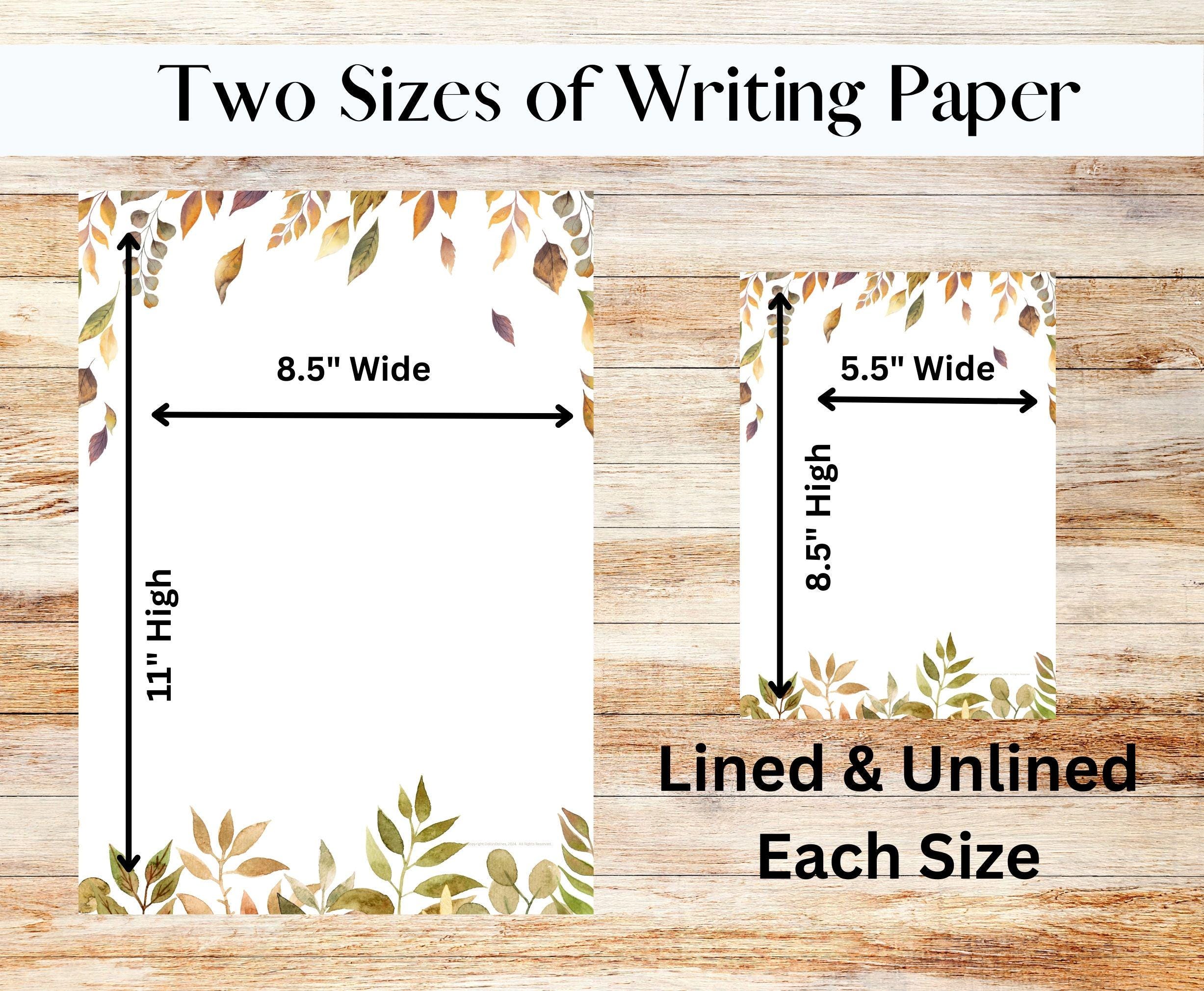 Autumn PRINTABLE Stationery Writing Paper Stationary Letter Lined ...
