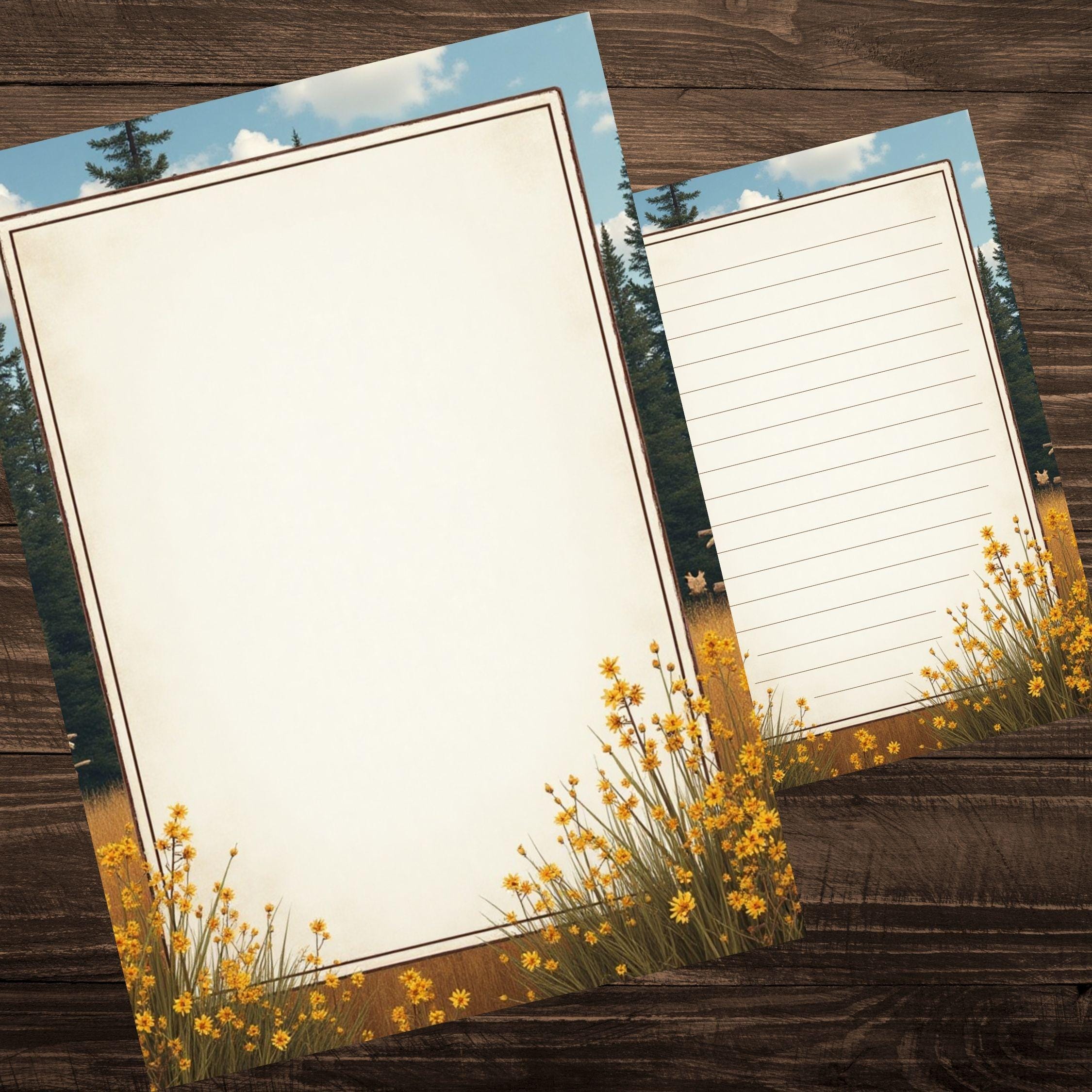 Yellowstone PRINTABLE Stationery Writing Paper Stationary Letter Lined ...