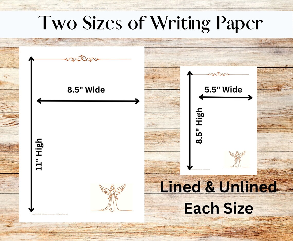 Angels PRINTABLE Stationery Writing Paper Stationary Letter Writing ...