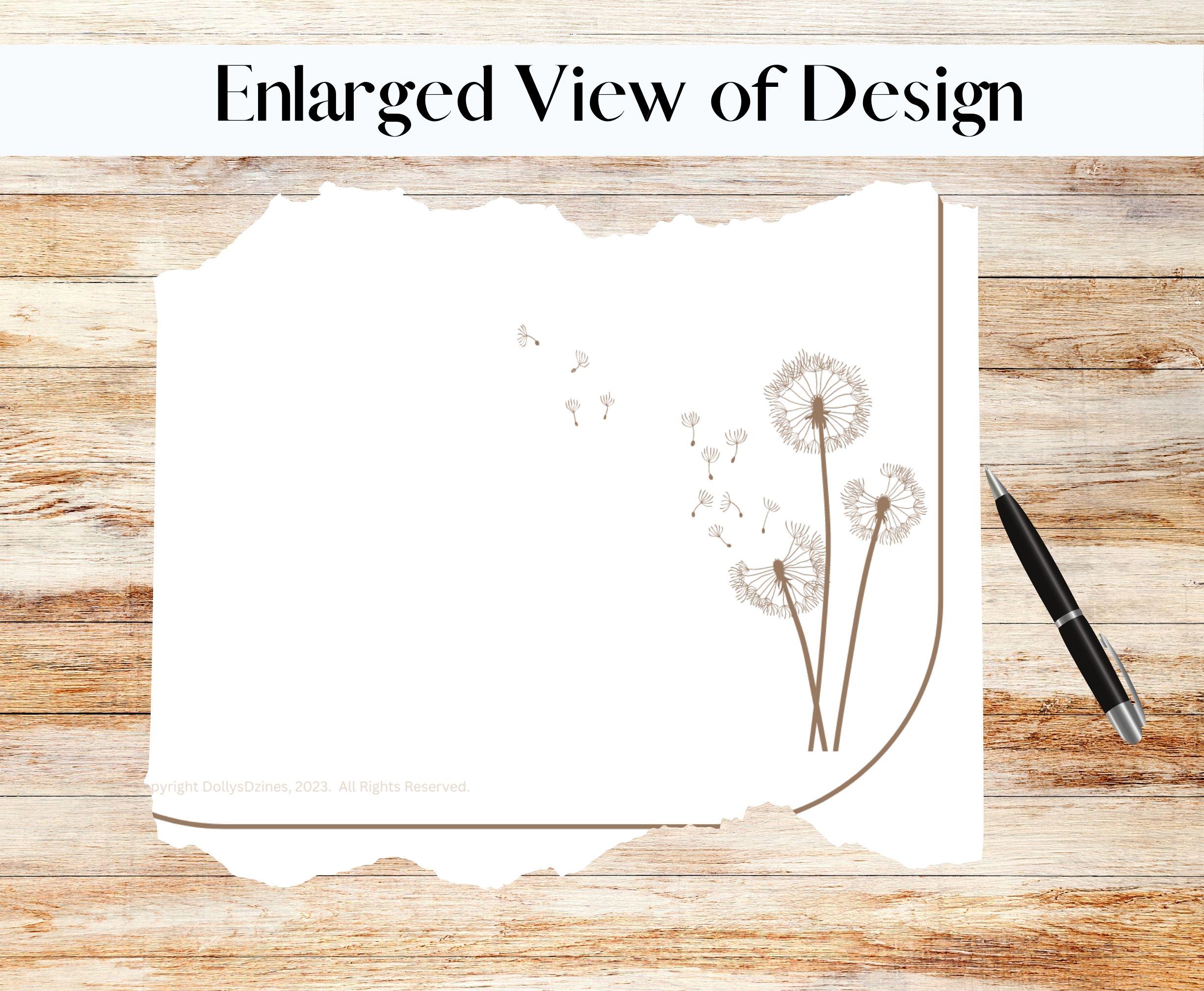 Dandelion PRINTABLE Stationery Writing Paper Stationary Letter Writing ...