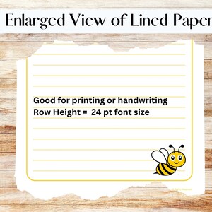 Bees PRINTABLE Stationary Set With Envelope Printable Stationary Paper ...