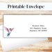 Hummingbird Personalized Printable Stationary W Envelope, Writing Paper ...
