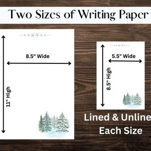 Pine Tree PRINTABLE Stationery Writing Paper Stationary Letter Lined ...