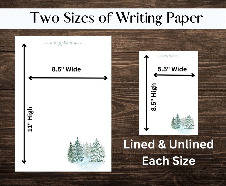 Pine Tree PRINTABLE Stationery Writing Paper Stationary Letter Lined ...
