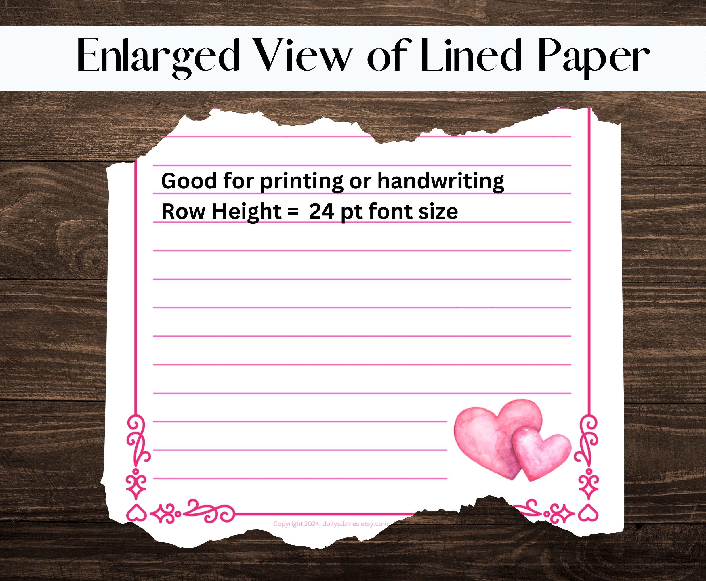 Heart Stationary Valentine’s Day Stationary Printable Stationary Set ...