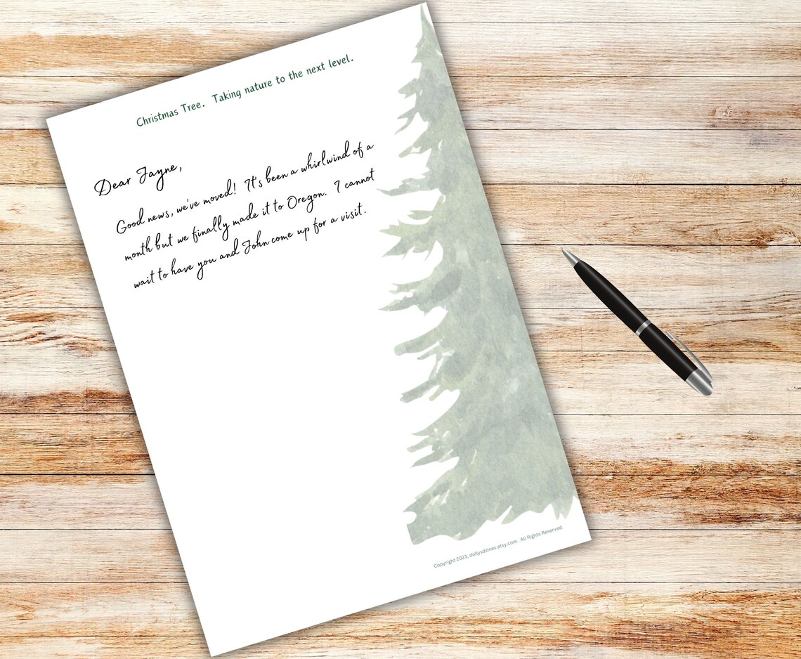 Christmas Tree Stationary, Christmas Tree Stationery, Christmas ...