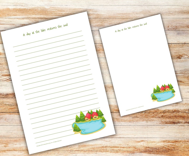 Lake House PRINTABLE Stationery Writing Paper Stationary Letter Writing ...