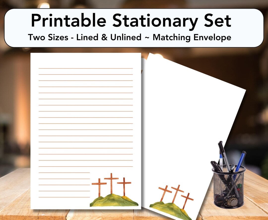 Crosses PRINTABLE Stationery Writing Paper Stationary Letter Lined ...