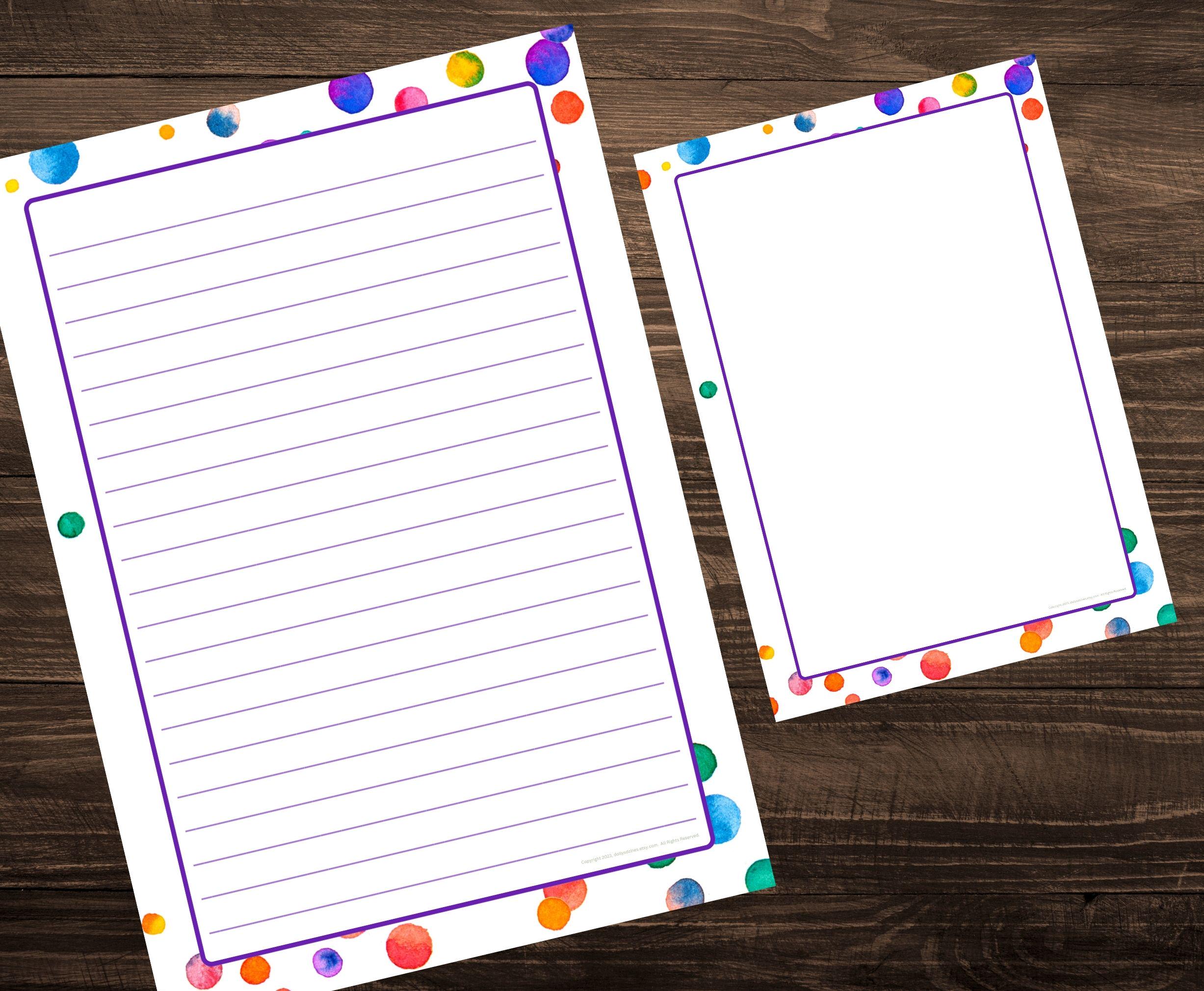 Bubbles PRINTABLE Stationery Writing Paper Stationary Letter Writing ...