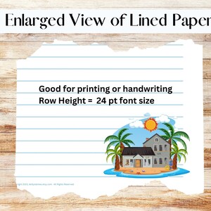 Beach House PRINTABLE Stationery Writing Paper Stationary Letter ...