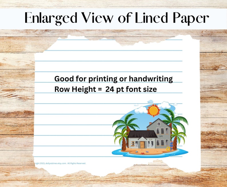 Beach House PRINTABLE Stationery Writing Paper Stationary Letter ...