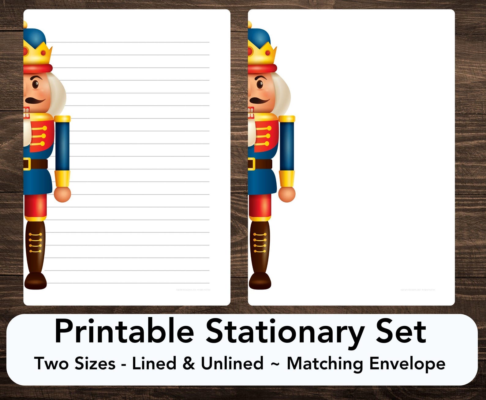 Nutcracker PRINTABLE Stationery Writing Paper Stationary Letter Lined ...