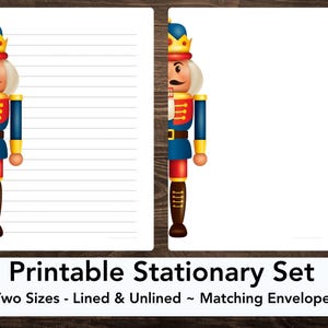 Nutcracker PRINTABLE Stationery Writing Paper Stationary Letter Lined ...