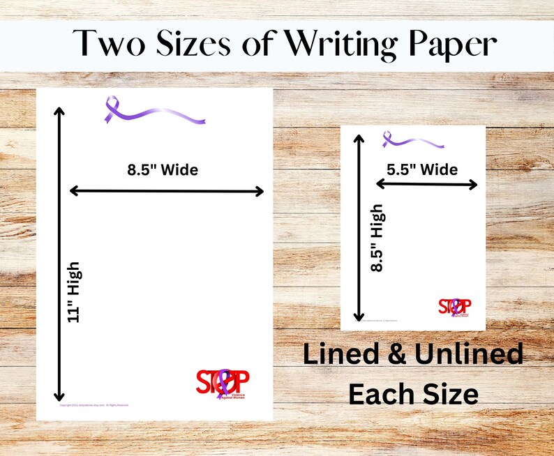 Stop Violence Against Women PRINTABLE Stationery Writing Paper ...