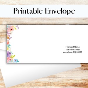Spring Watercolor PRINTABLE Stationary Set With Envelope Printable ...