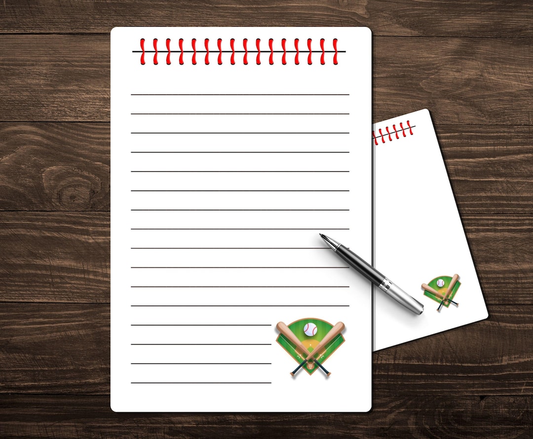 Baseball Printable Stationary Set | Matching Envelope | Writing Paper ...