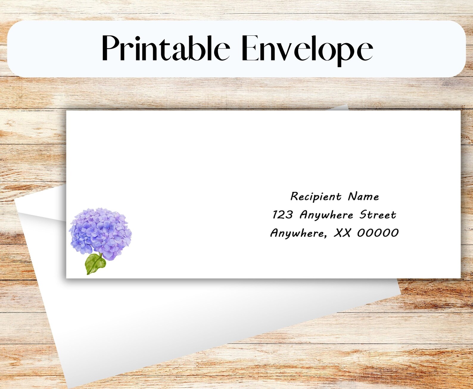 Hydrangea PRINTABLE Stationary Set With Envelope Printable Stationary ...