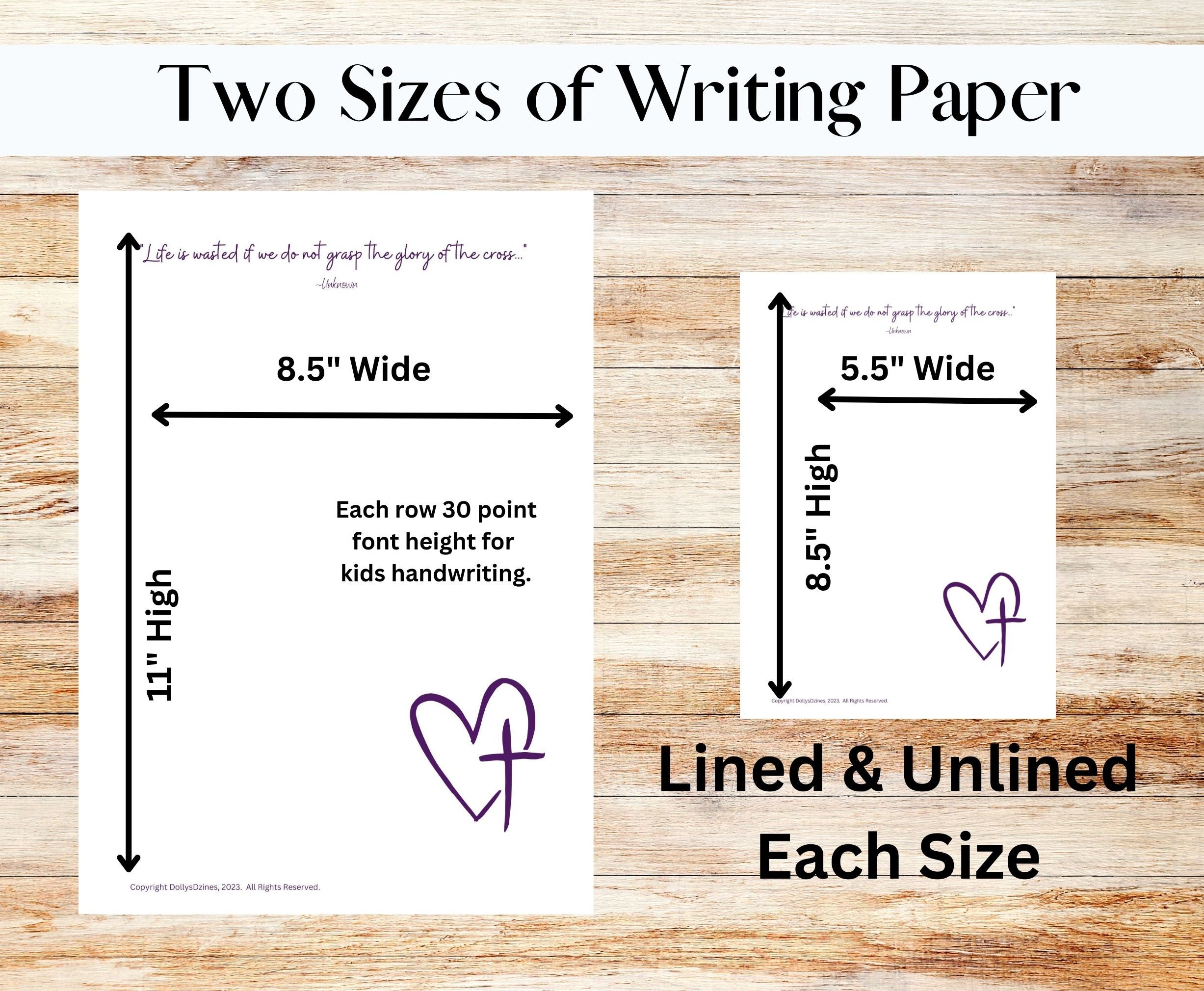 Cross Printable Stationary Set With Envelope, Writing Paper, US Letter ...