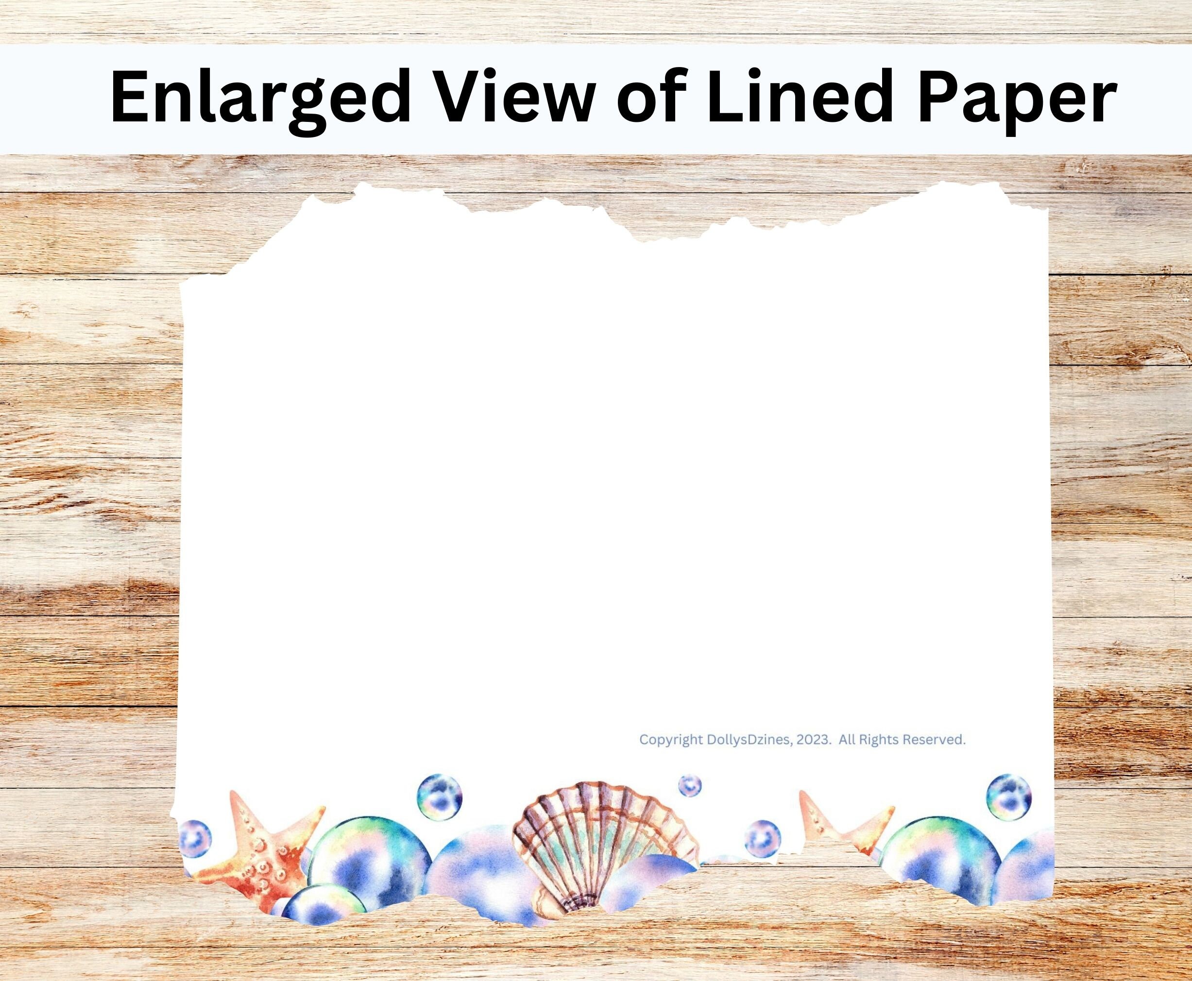 Seashell Printable Stationary Set With Envelope, Writing Paper, US ...