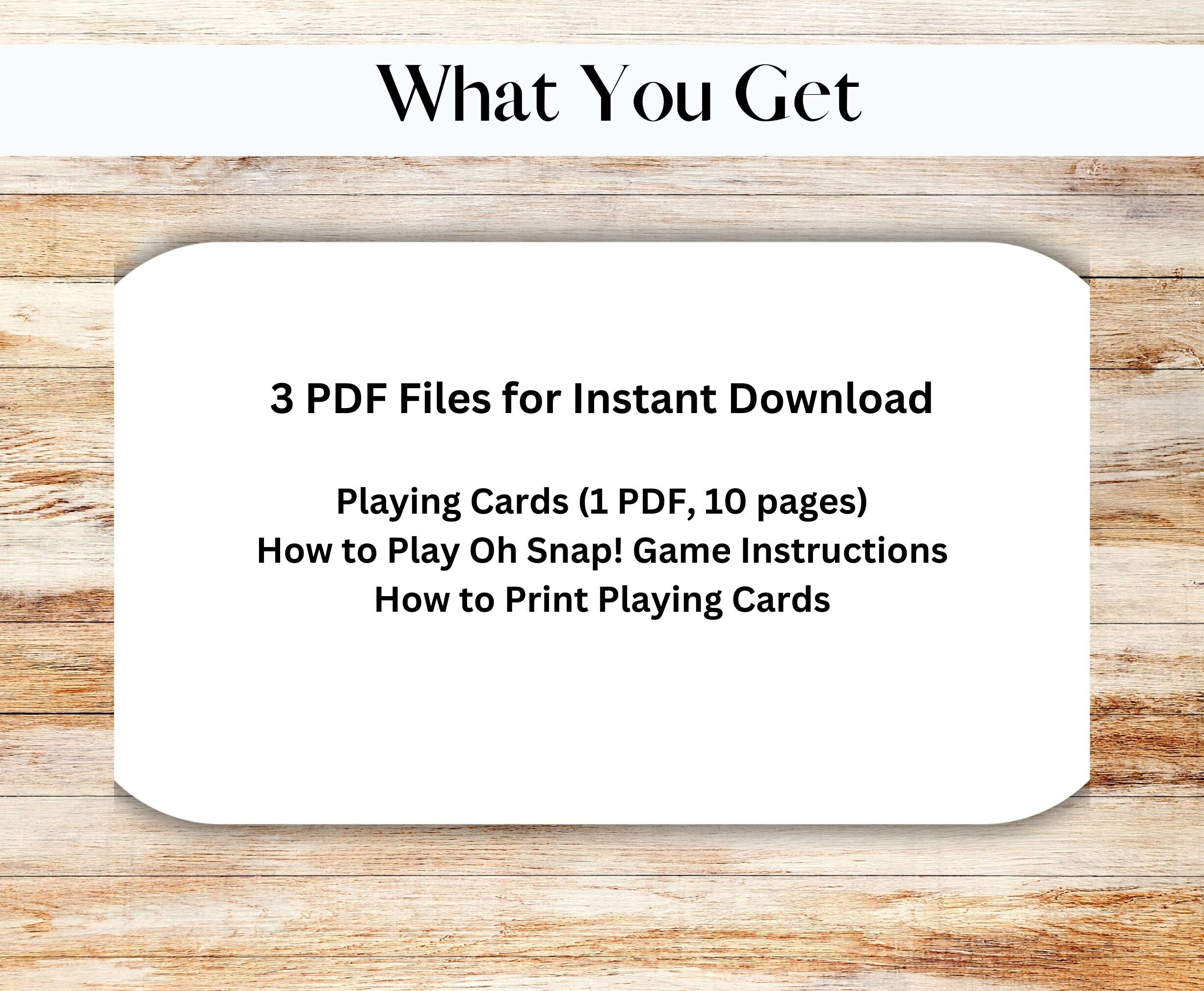 Christmas Card Deck, Printable Christmas Card Deck, Christmas Games ...