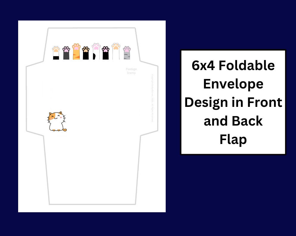 Cats Printable Stationary With Envelope, Printable Writing Paper, Note ...