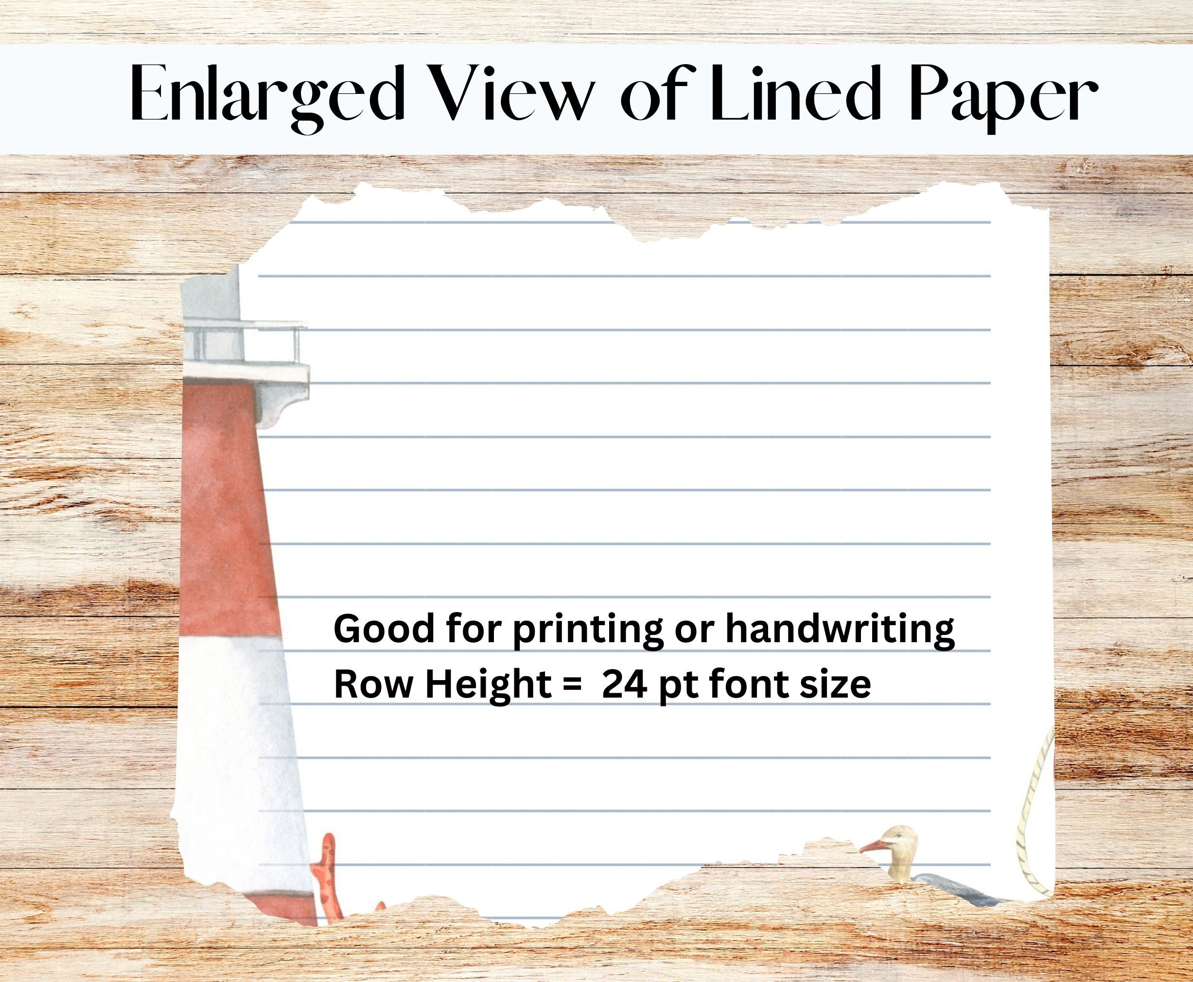 Lighthouse Nautical Printable Stationary With Envelope, Writing Paper ...