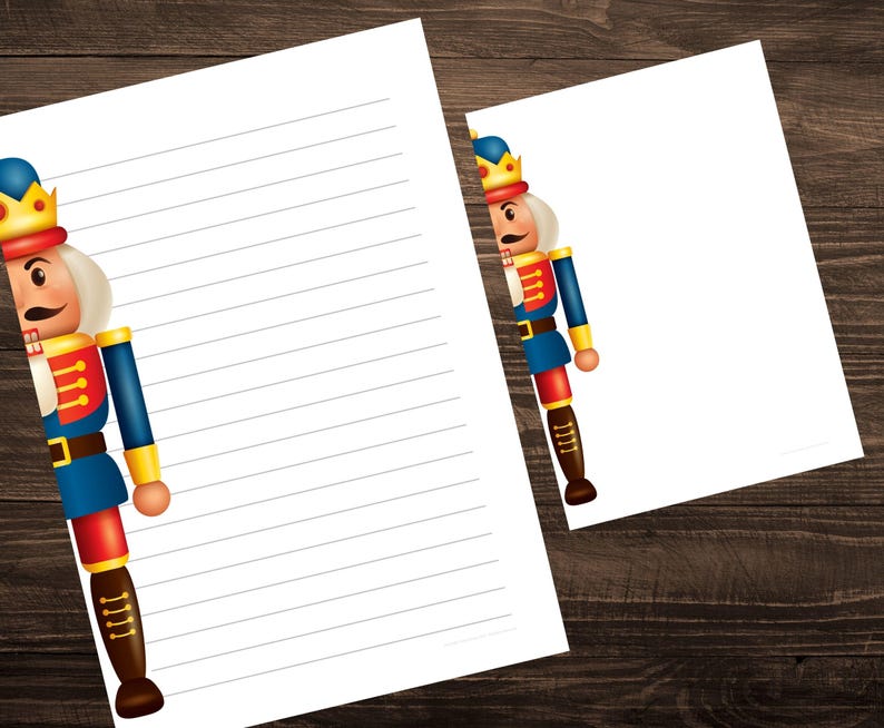 Nutcracker PRINTABLE Stationery Writing Paper Stationary Letter Lined ...