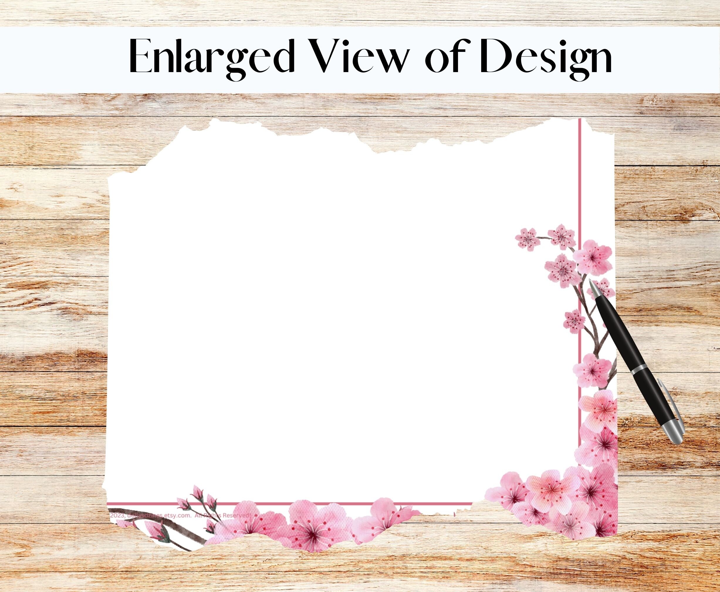 Cherry Blossom PRINTABLE Stationary Set With Envelope Printable ...