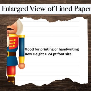 Nutcracker PRINTABLE Stationery Writing Paper Stationary Letter Lined ...