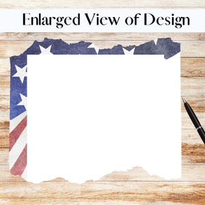 American Flag PRINTABLE Stationery Writing Paper Stationary Letter ...