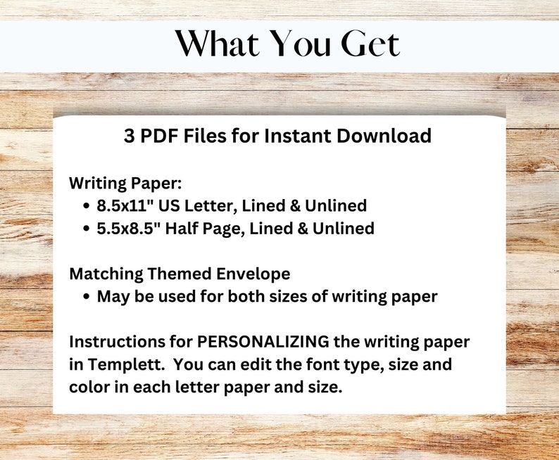 Hummingbird Personalized Printable Stationary W Envelope, Writing Paper ...