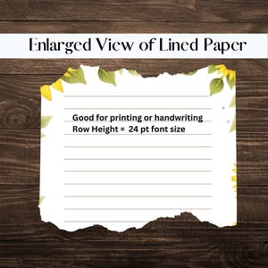 Sunflower PRINTABLE Stationery Writing Paper Stationary Letter Lined ...