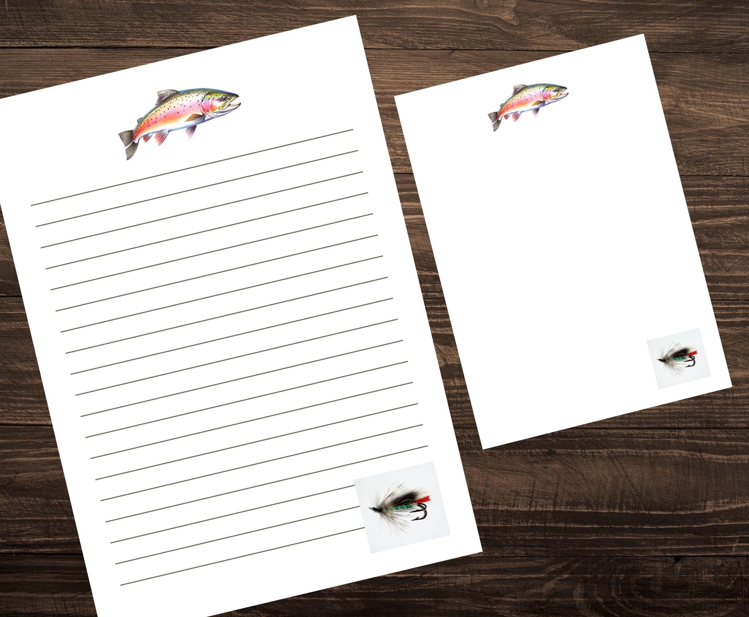 Salmon PRINTABLE Stationery Writing Paper Stationary Letter Lined ...